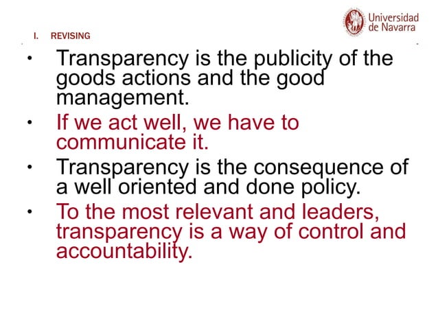 The Benefits of Transparency | PPT