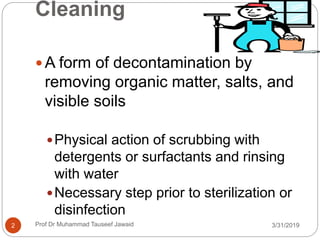 Cleaning ,Disinfection ,and Sterilization | PPTX
