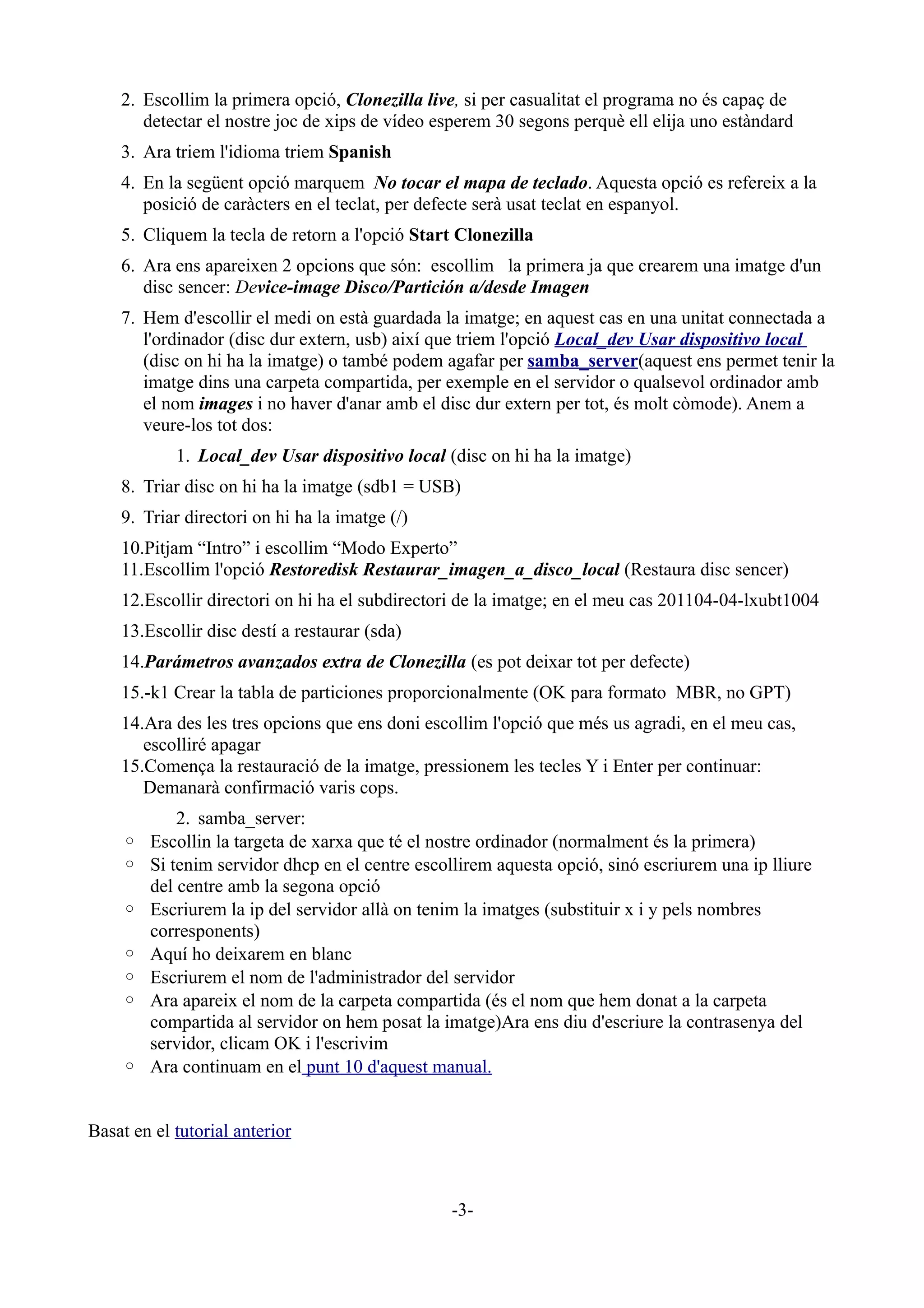 Clonezilla: crear i restaurar imatges d'Ubuntu | PDF