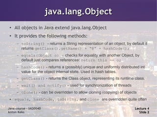 Java Course 4: Exceptions & Collections | PPT