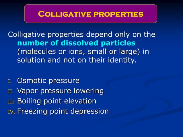 Colligative Properties | PDF | Chemistry | Science