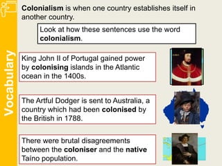 English Mastery - The Tempest lesson 4 - Colonialism | PPTX