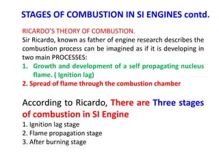 Combustion in si engine | PPTX