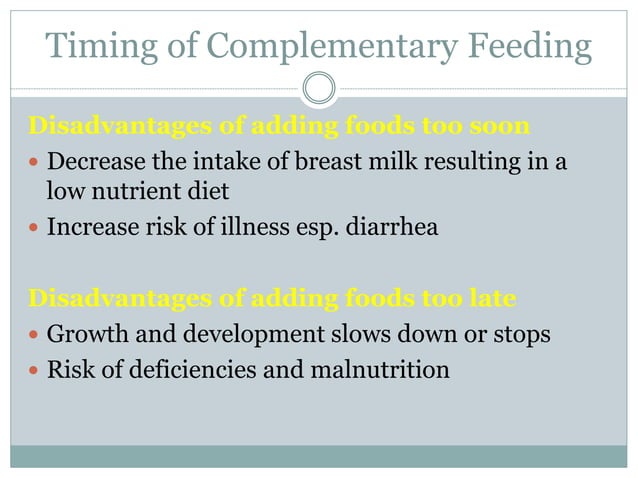 4 complementary-feeding | PPTX | Parenting Babies and Toddlers | Parenting