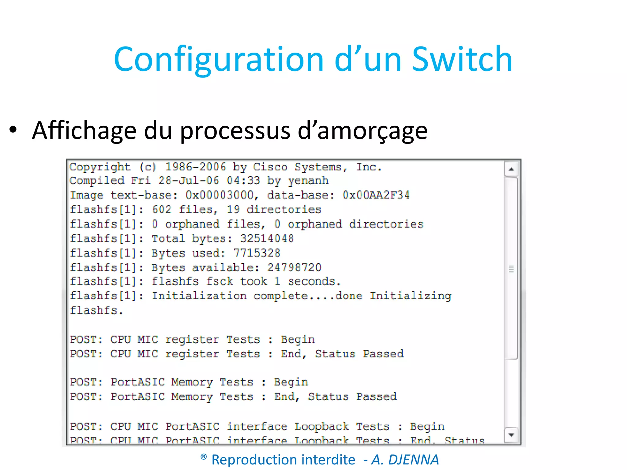Composants et fonctionnement d'un Switch Cisco | PDF