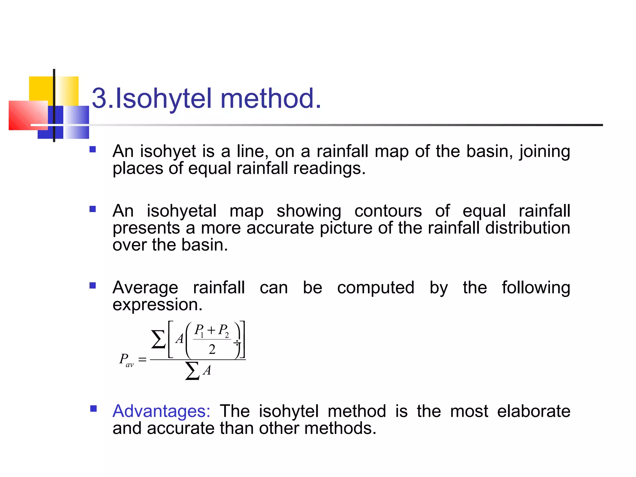 Hydrology ( computation of average rainfall ) | PPT