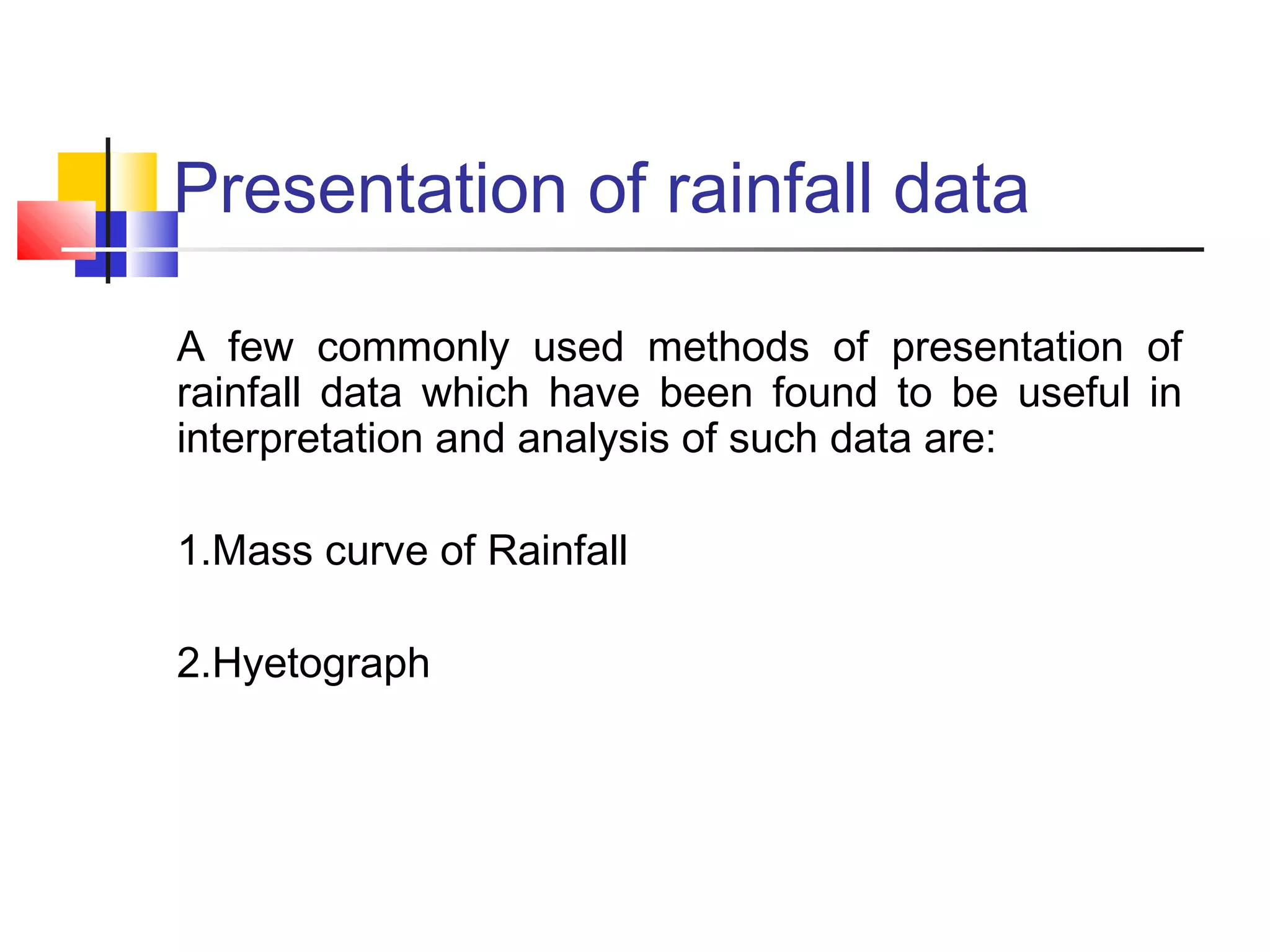Hydrology ( computation of average rainfall ) | PPT
