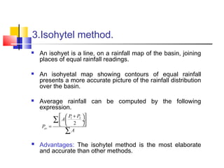 Hydrology ( computation of average rainfall ) | PPT