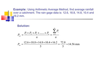 Hydrology ( computation of average rainfall ) | PPT