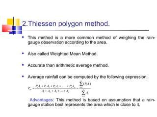 Hydrology ( computation of average rainfall ) | PPT