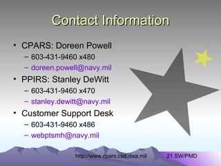 4. contractor performance_assessment_reporting_system | PPT