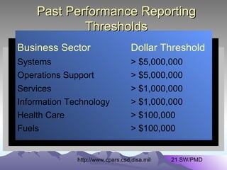 4. contractor performance_assessment_reporting_system | PPT