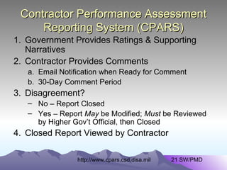 4. contractor performance_assessment_reporting_system | PPT