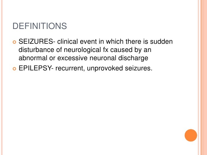 4. Convulsive disorder
