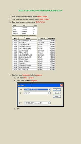 4 copy duplikasi pengelompokkan data | PDF