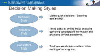 4 Decision Making Styles
