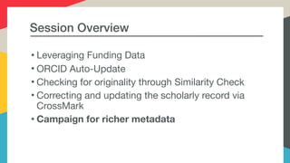 Crossref in your publishing workflow | PPT