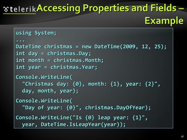 C# Language Overview Part II | PPT