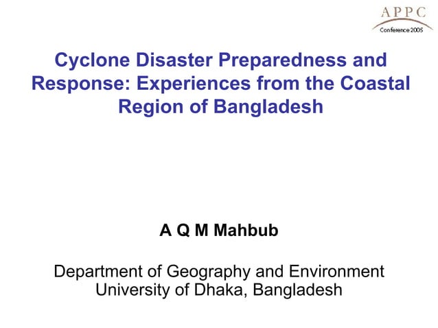 4 Cyclone Disaster Preparedness And Response | PPT