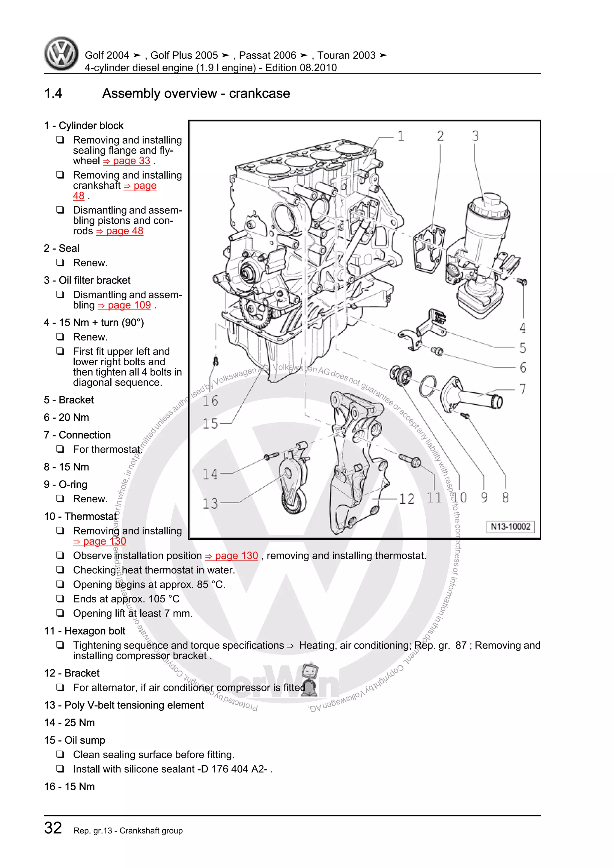 4 cylinder diesel engine (1.9 l engine) | PDF