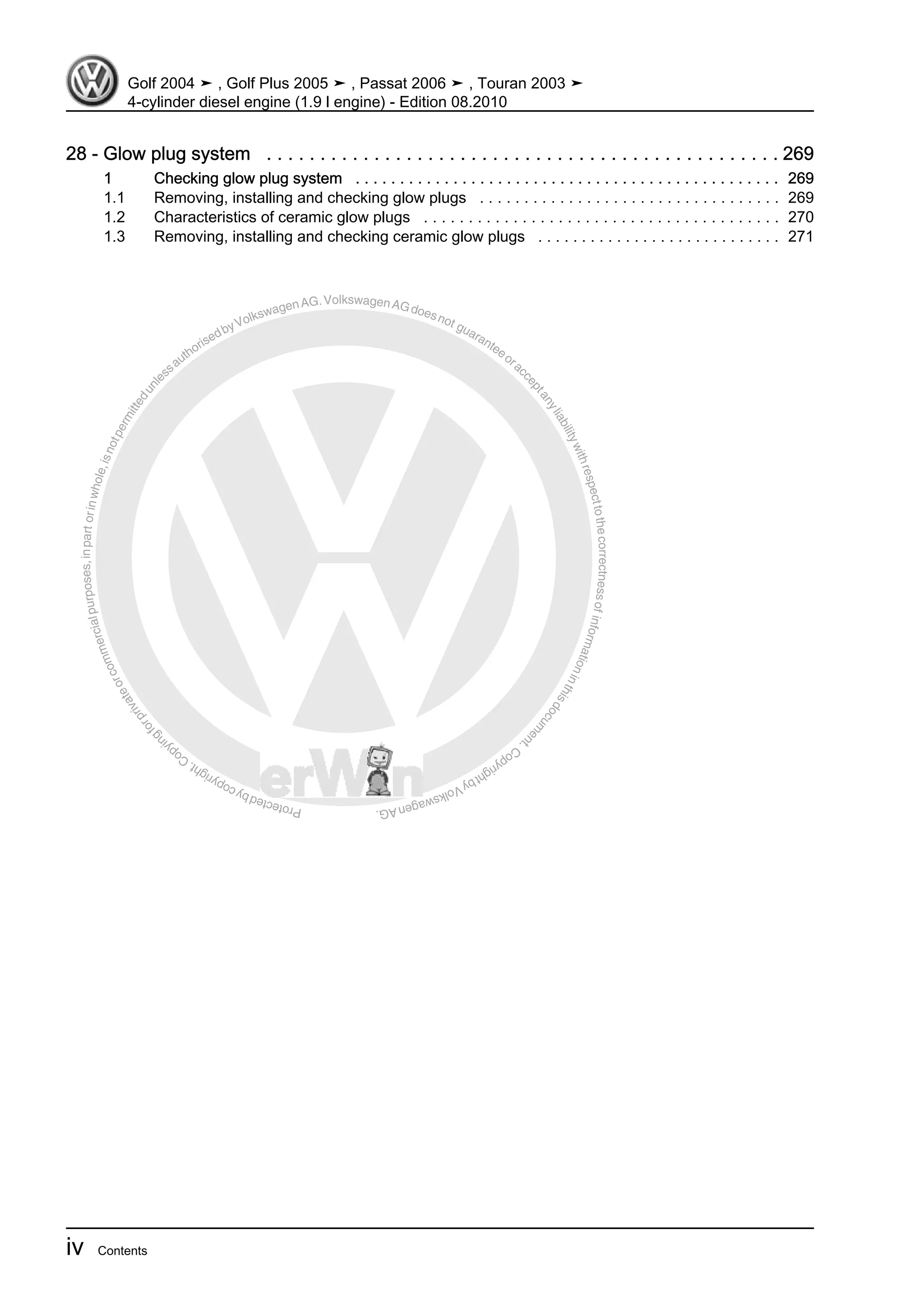 4 cylinder diesel engine (1.9 l engine) | PDF