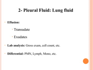 4- Cytology of Body Fluid.ppt body fluids | PPT