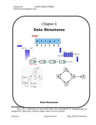 2nd puc computer science chapter 3 data structures 1 | PDF