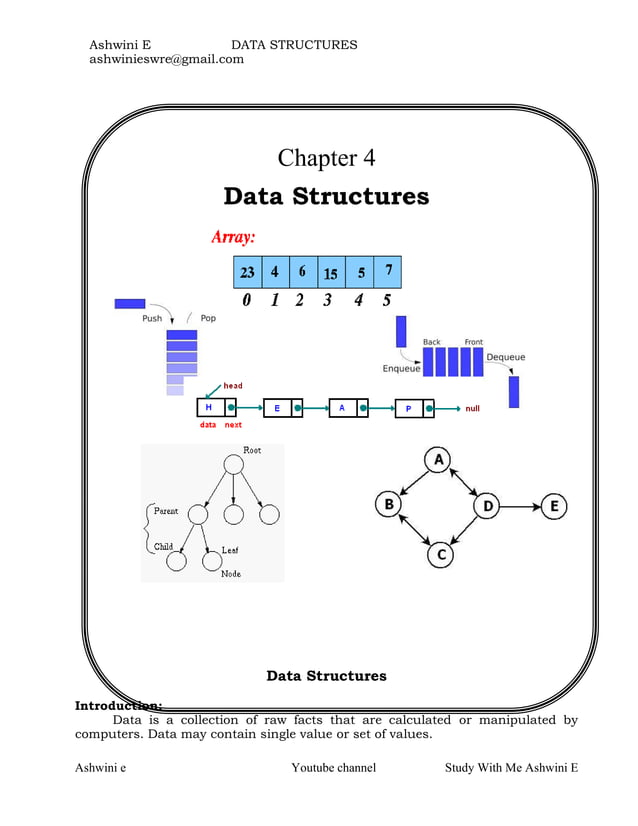 2nd puc computer science chapter 3 data structures 1 | PDF