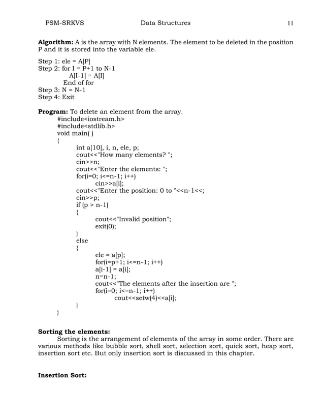 2nd Puc Computer Science Chapter 3 Data Structures 1 Pdf