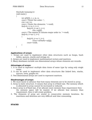 2nd puc computer science chapter 3 data structures 1 | PDF