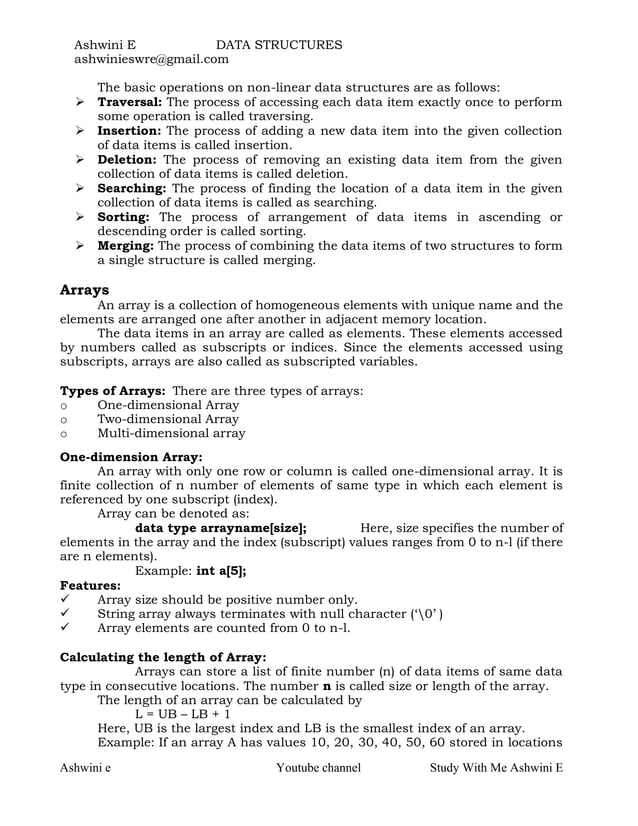2nd puc computer science chapter 3 data structures 1 | PDF