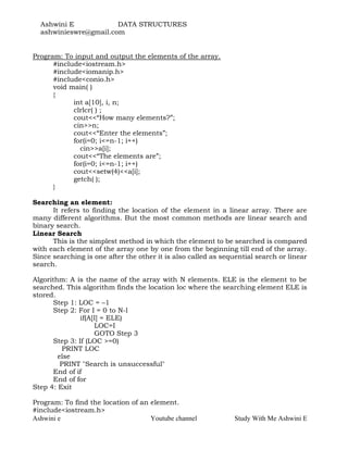 2nd puc computer science chapter 3 data structures 1 | PDF