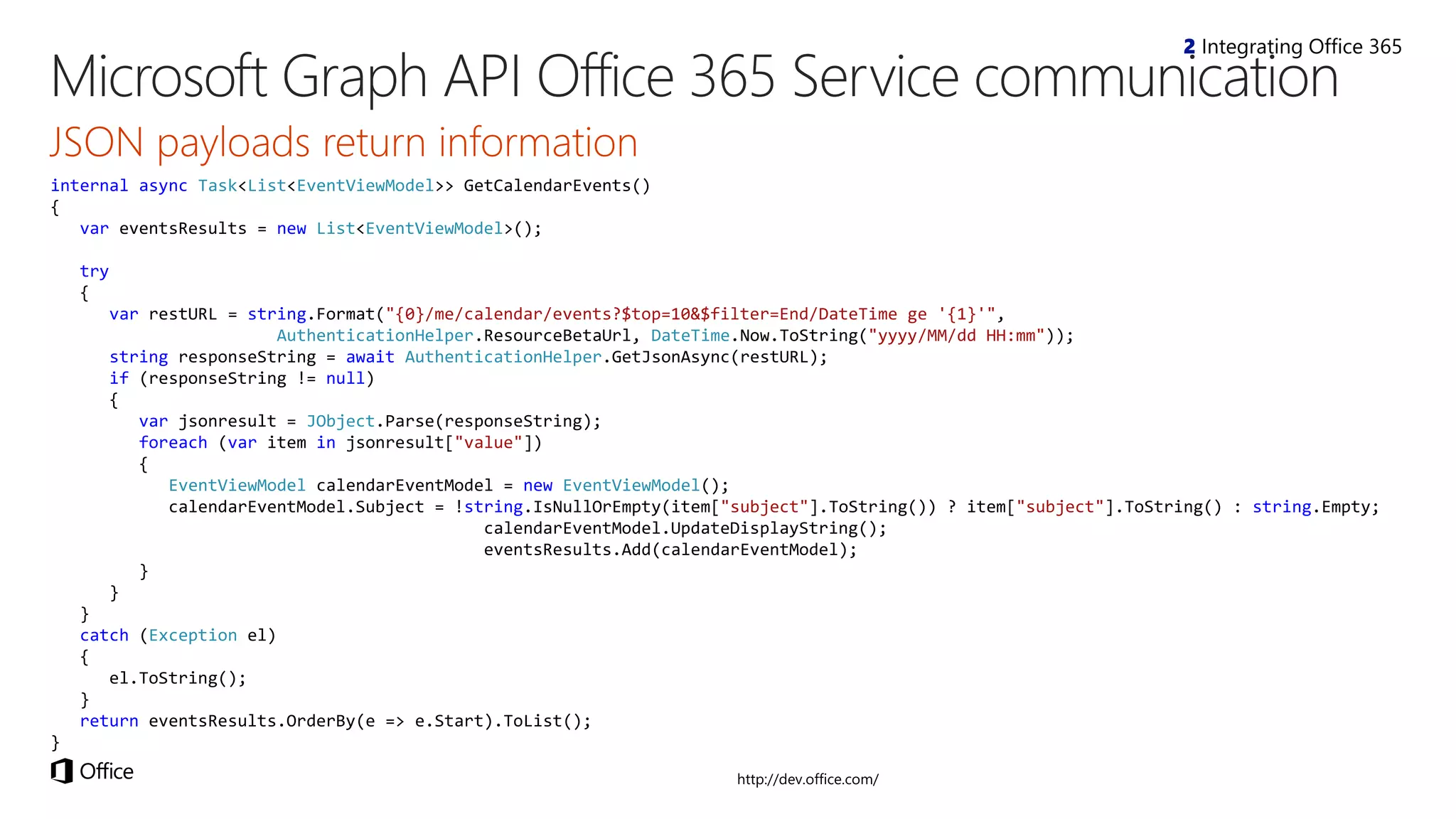 4 - Advanced Windows 10 development with the Microsoft Graph | PPT