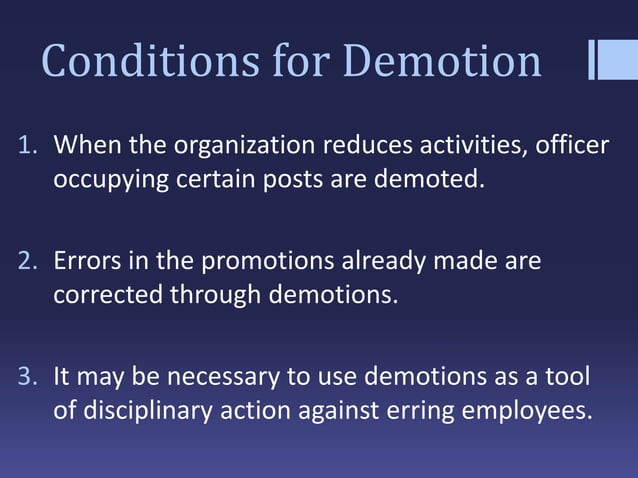 Demotion and Employee Morale | PPT