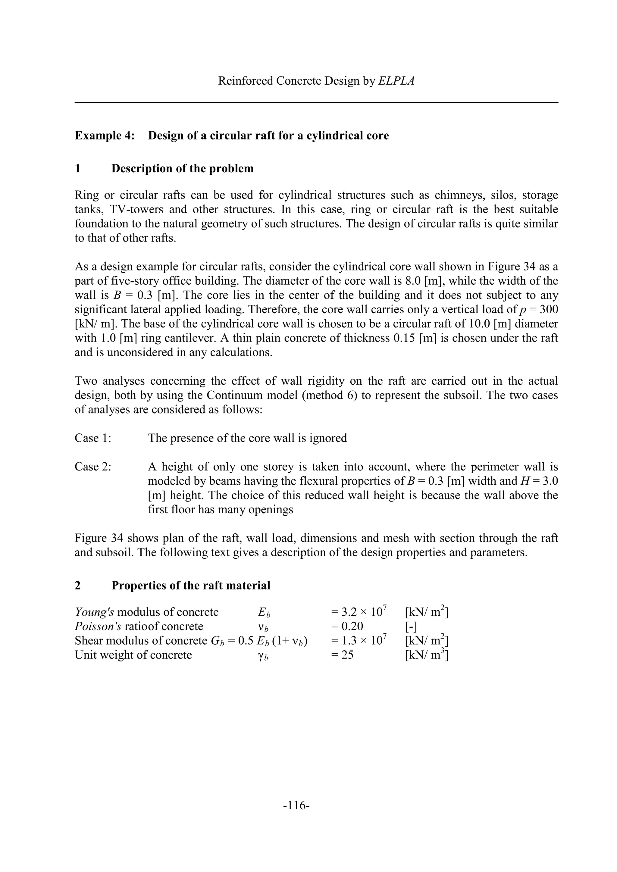 Design of a circular raft for a cylindrical core | PDF