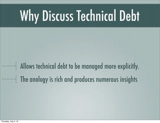 (Managing) Technical Debt | PPT