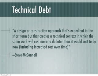 (Managing) Technical Debt | PPT