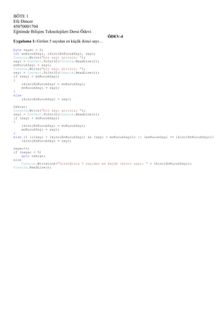 Algoritma Ödevi 4 | DOC