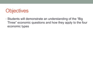 4-Different-Economic-Systems powerpoint presentation | PPT