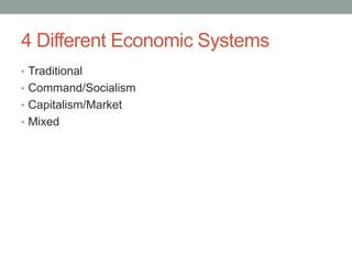 4-Different-Economic-Systems powerpoint presentation | PPT