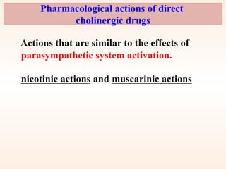 4- Direct Cholinomimetics drugs pharmacology | PPT