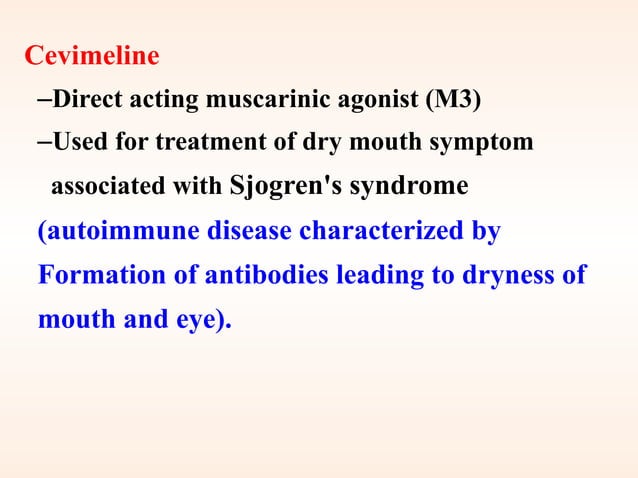 4- Direct Cholinomimetics drugs pharmacology | PPT
