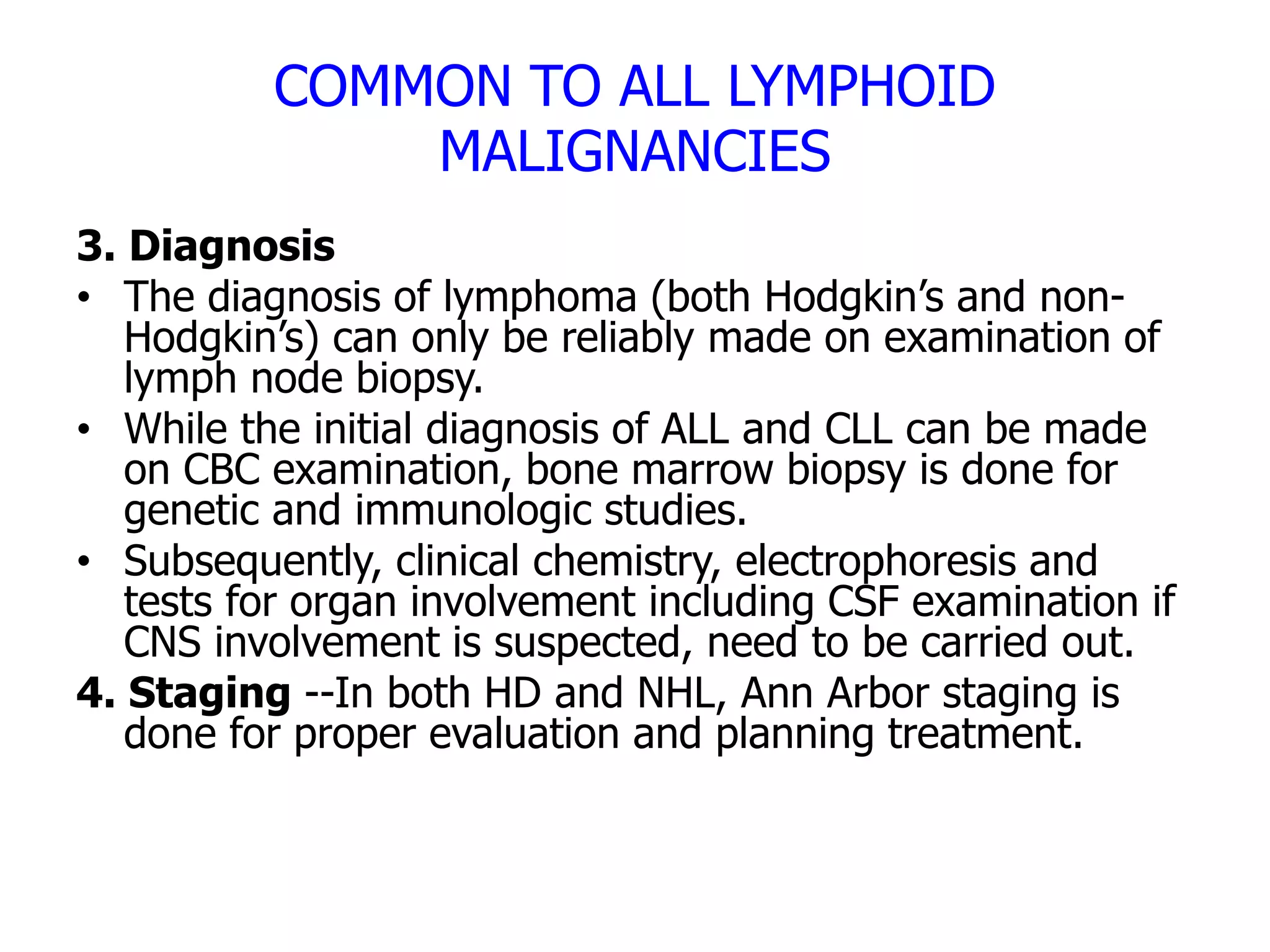 Diseases of white blood cells, lymph nodes, spleen, and thymus | PPTX