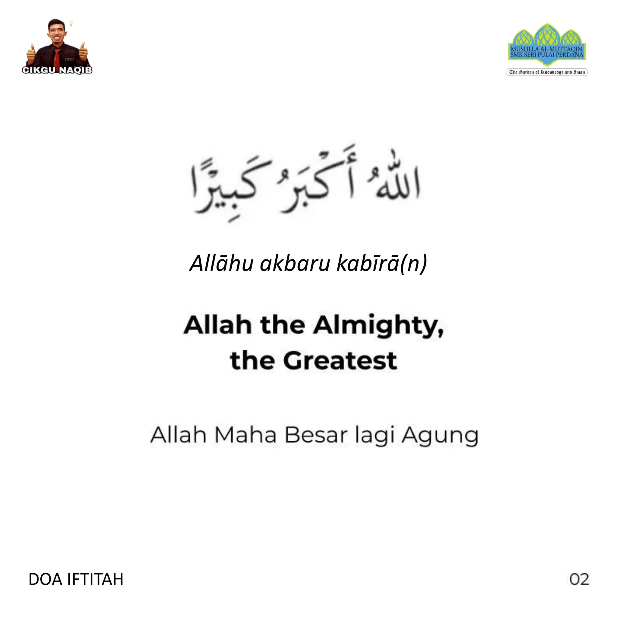 MAKSUD DALAM SOLAT: Doa Iftitah (Iftitah prayer) MEANING IN SOLAT | PDF