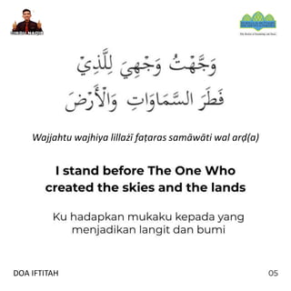 MAKSUD DALAM SOLAT: Doa Iftitah (Iftitah prayer) MEANING IN SOLAT | PDF