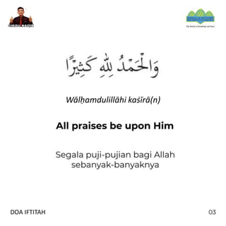 MAKSUD DALAM SOLAT: Doa Iftitah (Iftitah prayer) MEANING IN SOLAT | PDF