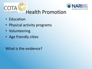 4 dow-ifa presentation on health promotion and older people | PDF