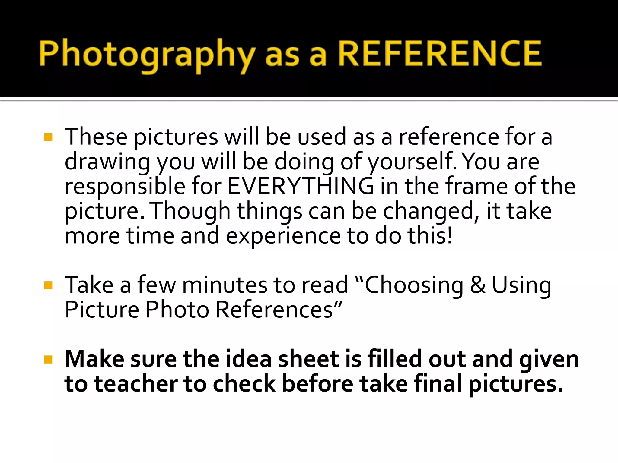 AHSArt: Portrait Photography Tips for Reference Pictures | PPT