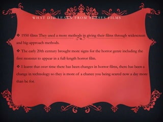 4.drama & horror | PPTX