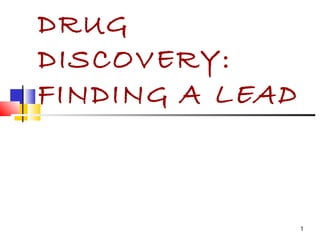 [4] drug discovery-lect-1 | PPT